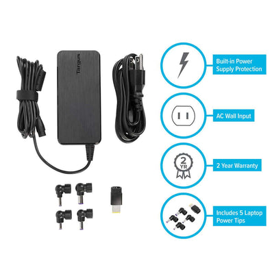 90W AC Semi-Slim Universal Laptop Charger (APA90US) | Targus