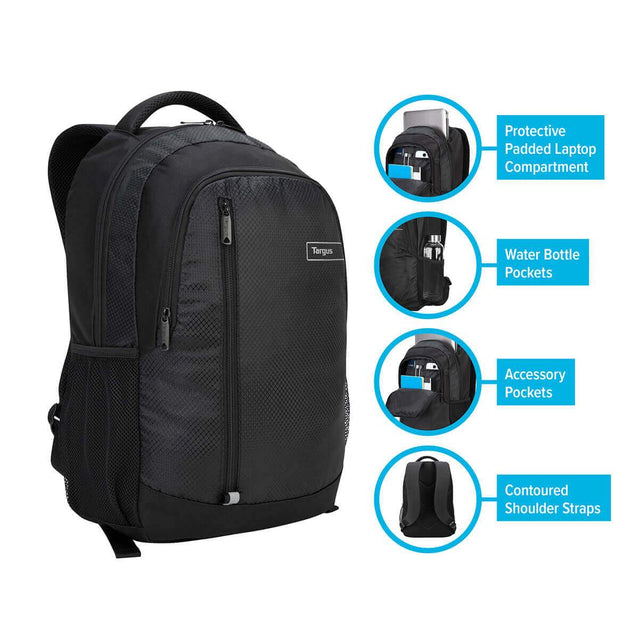 15.6" Sport Backpack (Black) | Laptop Backpack | Targus